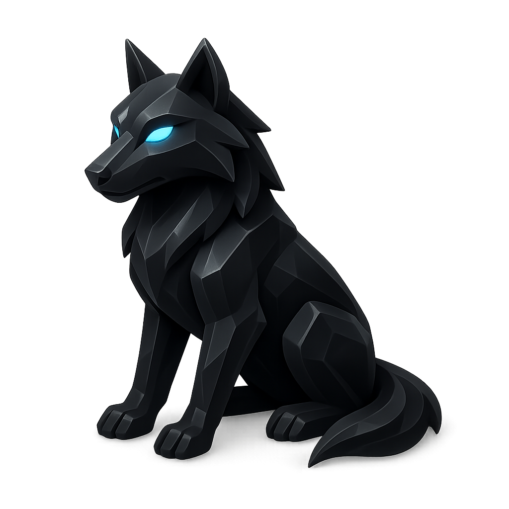 Obsidian Wolf | Thiings Collection | Thiings