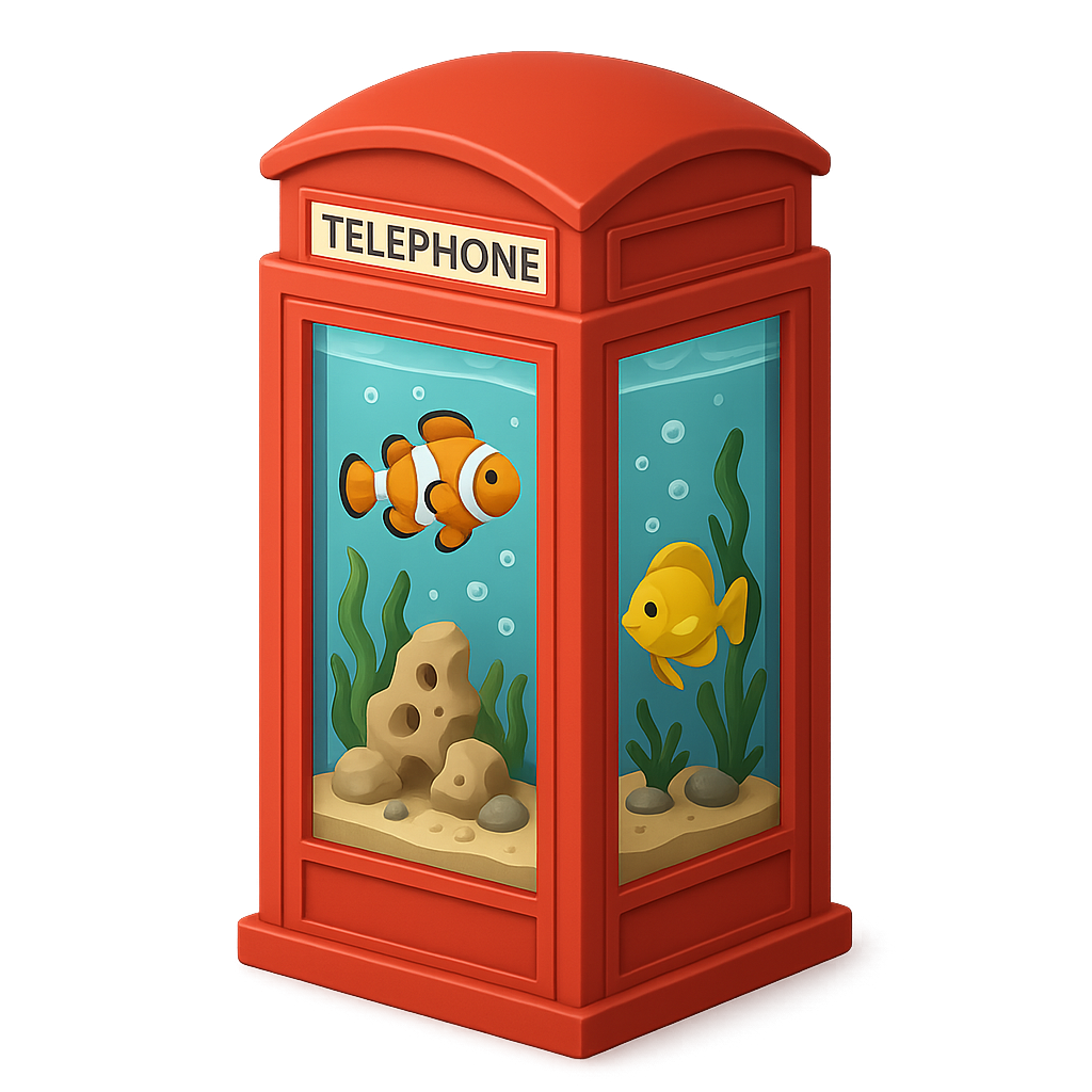 Phone Booth Aquarium | Thiings Collection | Thiings