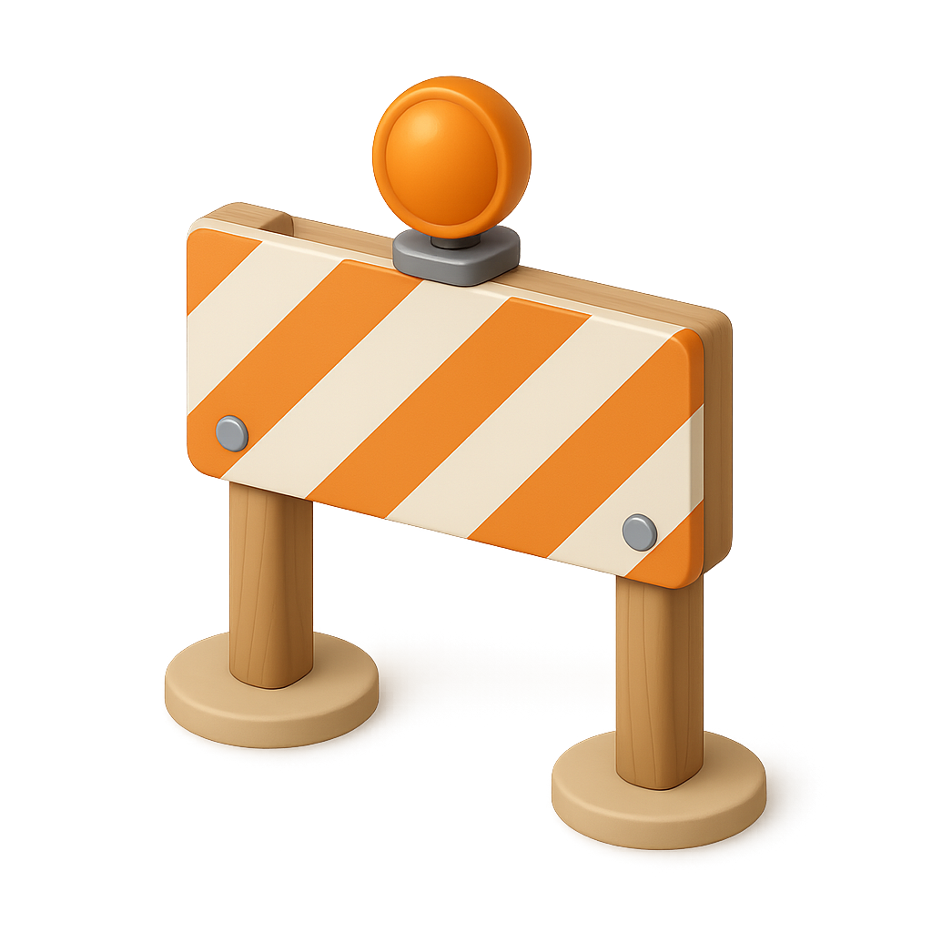 Road Block Sign | Thiings Collection