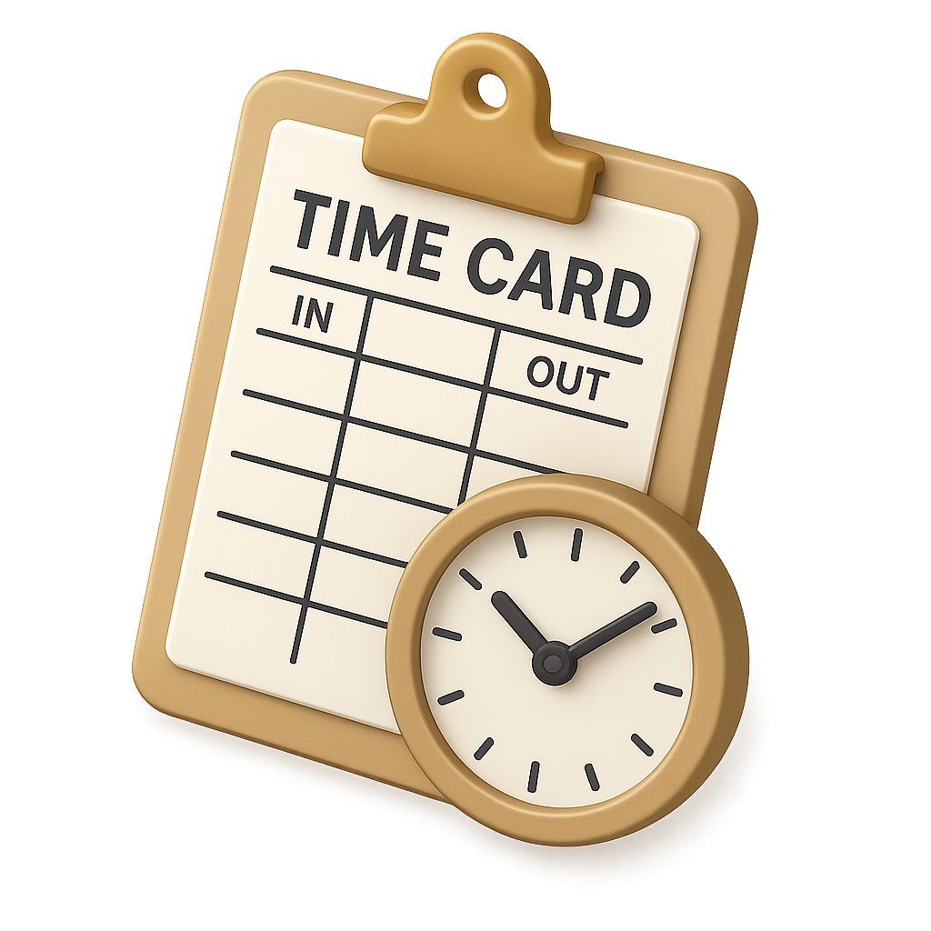 Timecard | Thiings Collection | Thiings