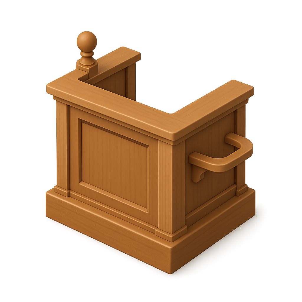 Court Room Witness Stand | Thiings Collection