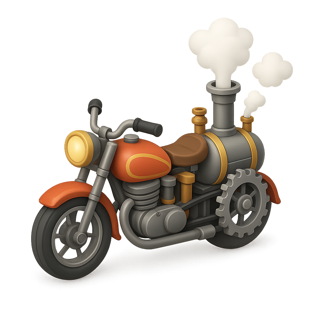Steam-Powered Motorcycle | Thiings Collection