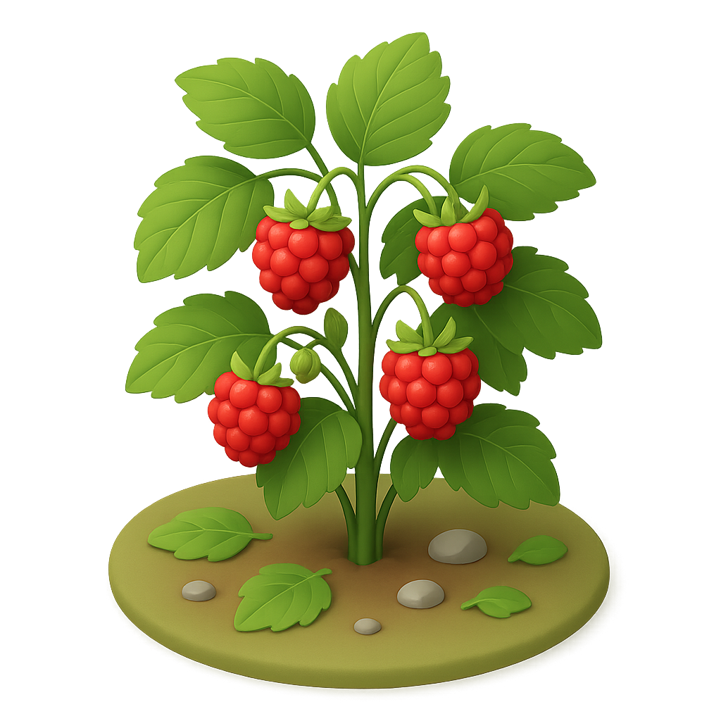 Wild Raspberry Bush | Thiings Collection | Thiings